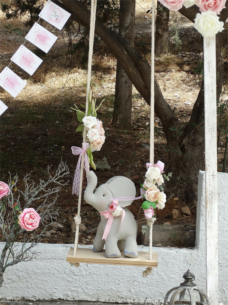 στολισμός βάπτισης με θέμα ελεφαντάκι, διακόσμηση για βάπτιση κοριτσιού ...