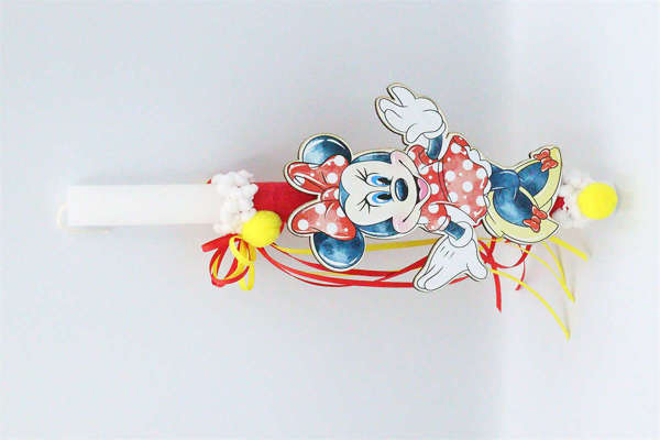 Πασχαλινή λαμπάδα Minnie Mouse, annassecret, Χειροποιητες μπομπονιερες ...