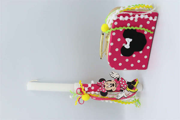 Λαμπάδα πασχαλινή minnie mouse, annassecret, Χειροποιητες μπομπονιερες ...