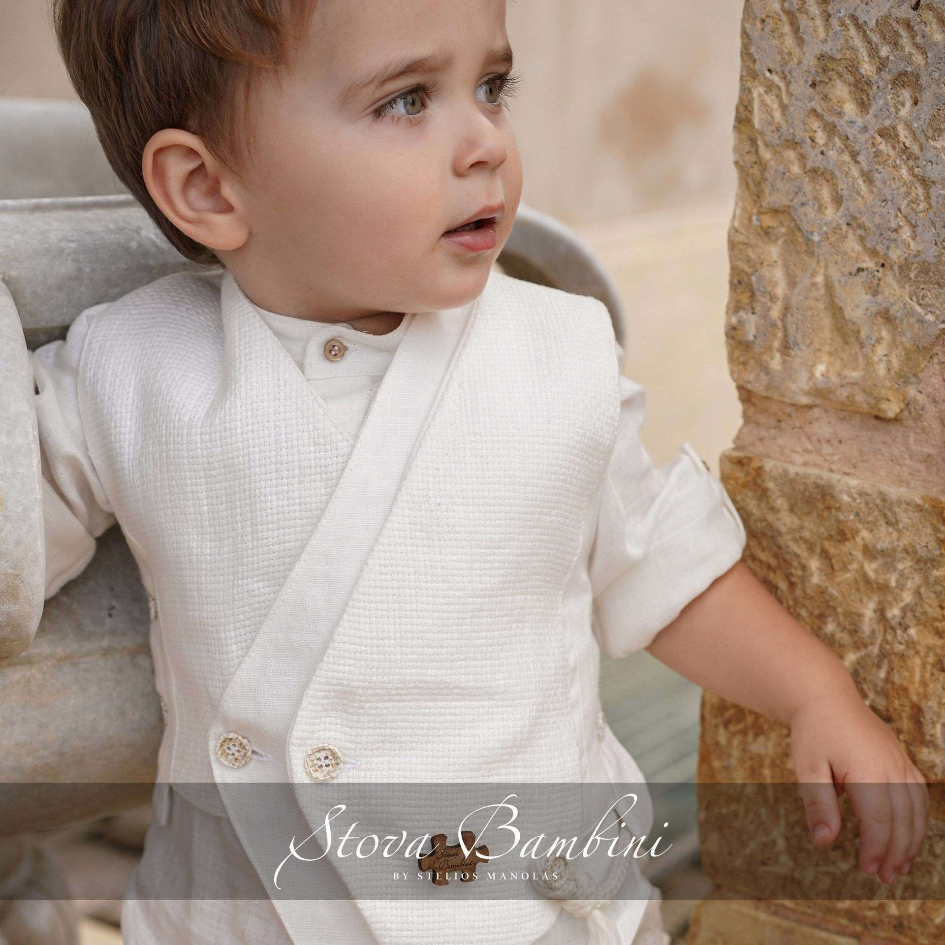 βαπτιστικό σετ ρούχου για αγόρι Stova Bambini SS24 B18, Anna's Secret